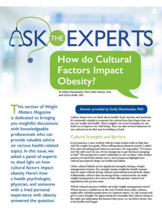 Ask the Experts: How do Cultural Factors Impact Obesity? - Obesity ...