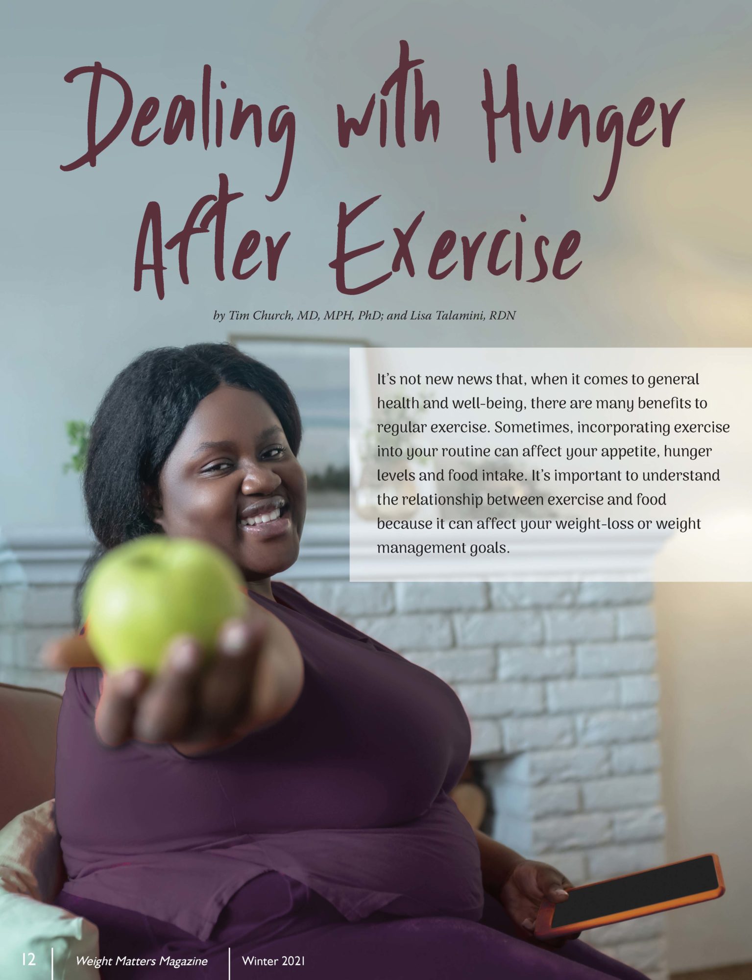 Dealing with Hunger After Exercise - Obesity Action Coalition