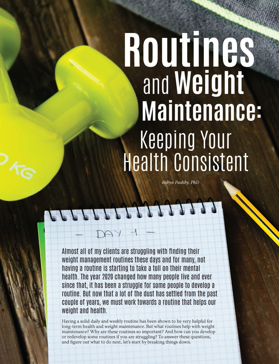Routines and Weight Maintenance: Keeping Your Health Consistent ...