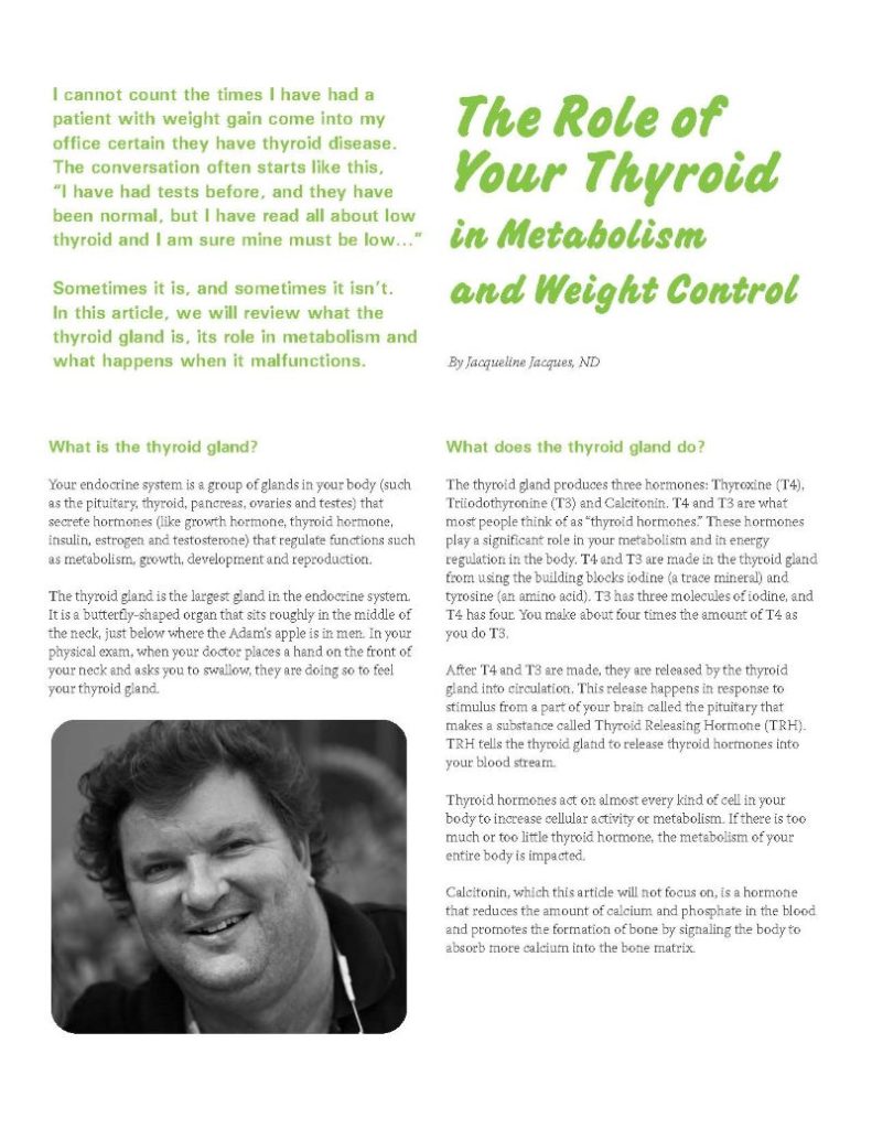 The Role of Your Thyroid in Metabolism and Weight Control - Obesity ...